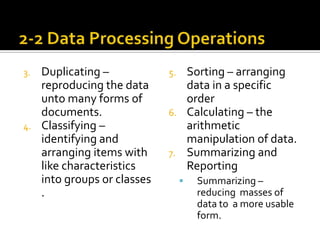 Lesson 2 data processing | PPT