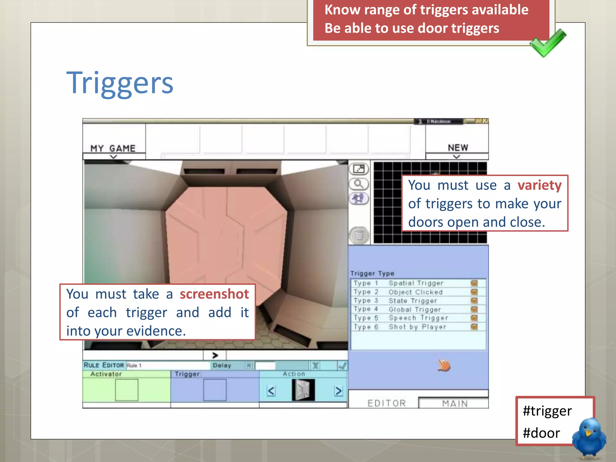 LO3 - Lesson 2 - Door Triggers | PPT