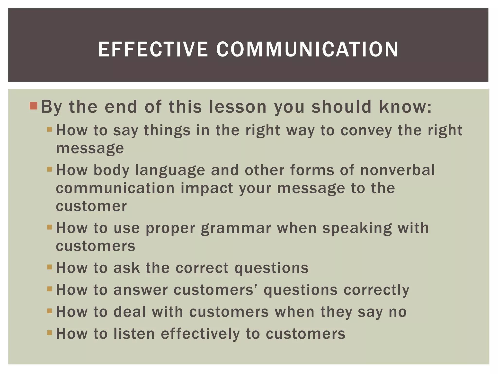 Lesson 2: Effective Communication | PPTX