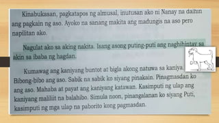 Lesson 2 - Filipino 4 - Q1W2_Pagmamalasakitan Natin ang mga Hayop .pptx