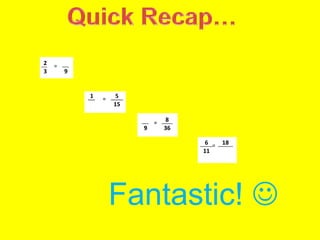 Mixed Numbers & Equivalent Fractions | PPTX