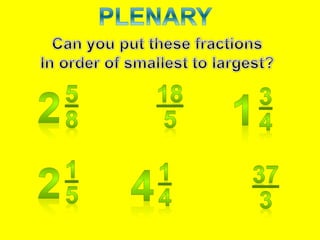 Mixed Numbers & Equivalent Fractions | PPTX