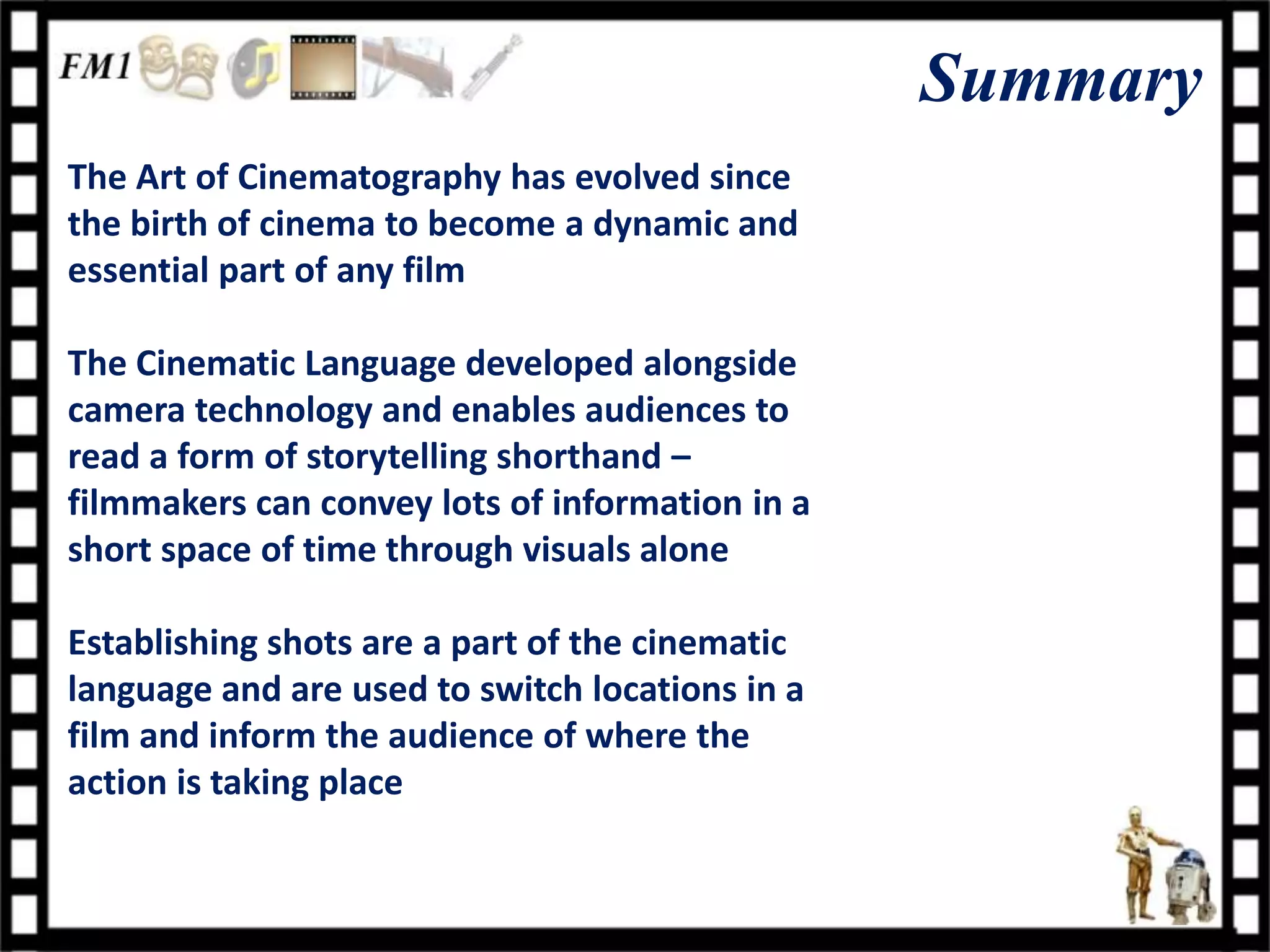 Cinematography - Lesson 2 Development of Cinematography | PPTX