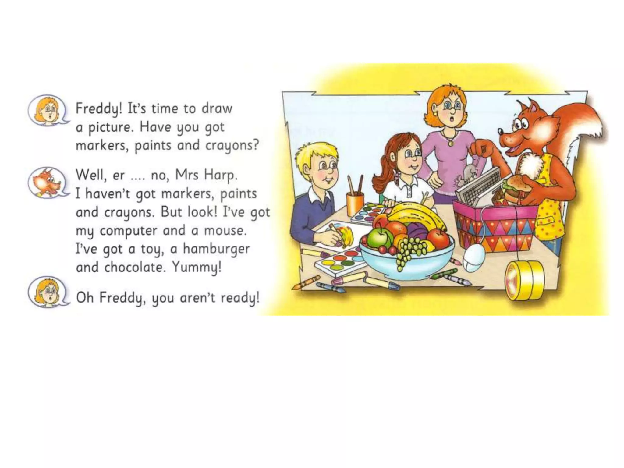 Lesson 2: Freddy at School (2): Story | PPT