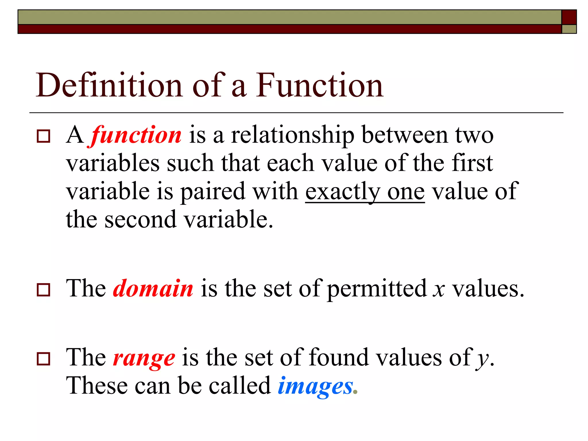 Lesson 2 - Functions and their Graphs - NOTES.ppt