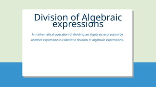 LESSON 2 - FUNDAMENTAL OPERATIONS OF ALGEBRAIC EXPRESSIONS - ADDITION ...