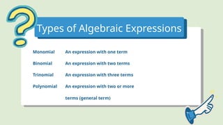 LESSON 2 - FUNDAMENTAL OPERATIONS OF ALGEBRAIC EXPRESSIONS - ADDITION ...
