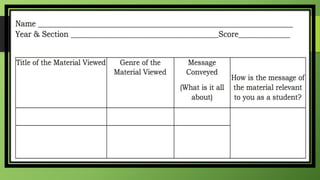 LESSON 2- GENRE OF VIEWING.pptx