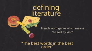 Lesson 2- Genres of Literature. ENGLISH 7 | PPTX