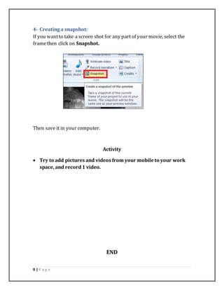 Getting started with Movie Maker | DOCX
