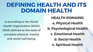UCSP LESSON 2 HEALTH DFSDFSDFSDFSFSFSDFSFS | PPTX