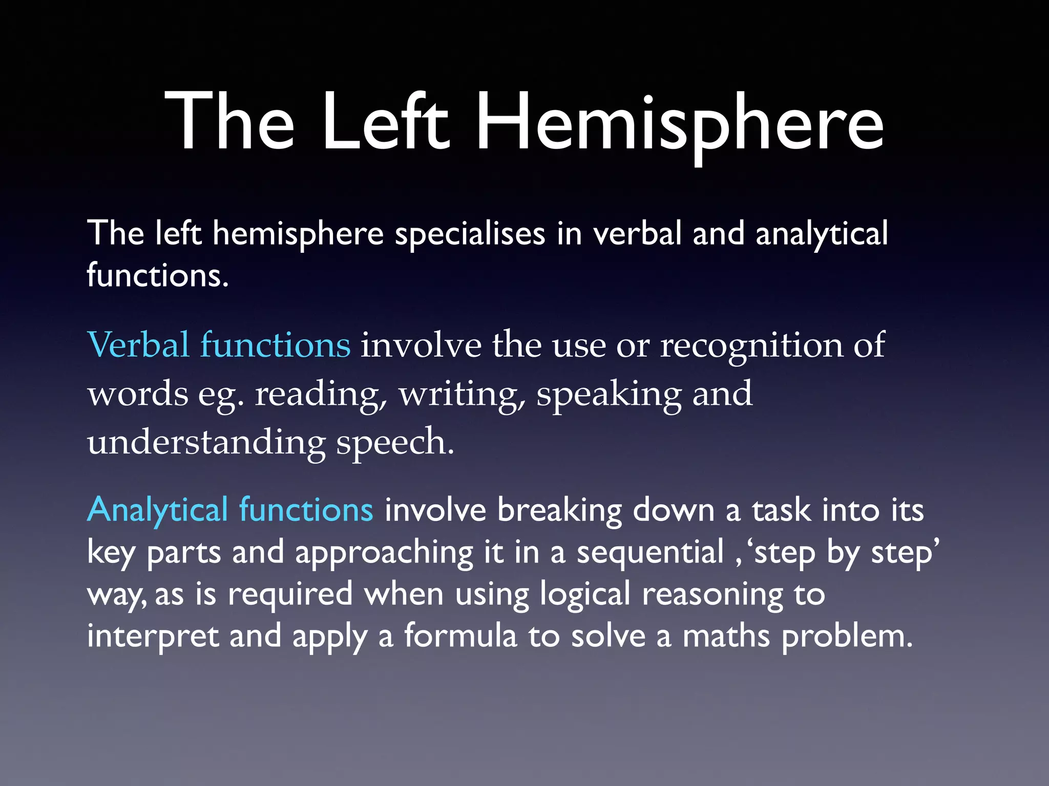 Lesson 2 hemispheric specialisation | PDF