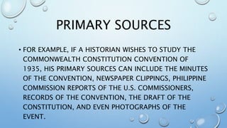 Lesson 2 - HISTORICAL SOURCES.pptx