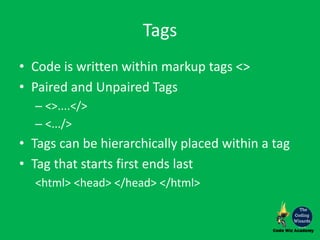 HTML- Hyper Text Markup Language | PPTX | Web Design and HTML | Internet