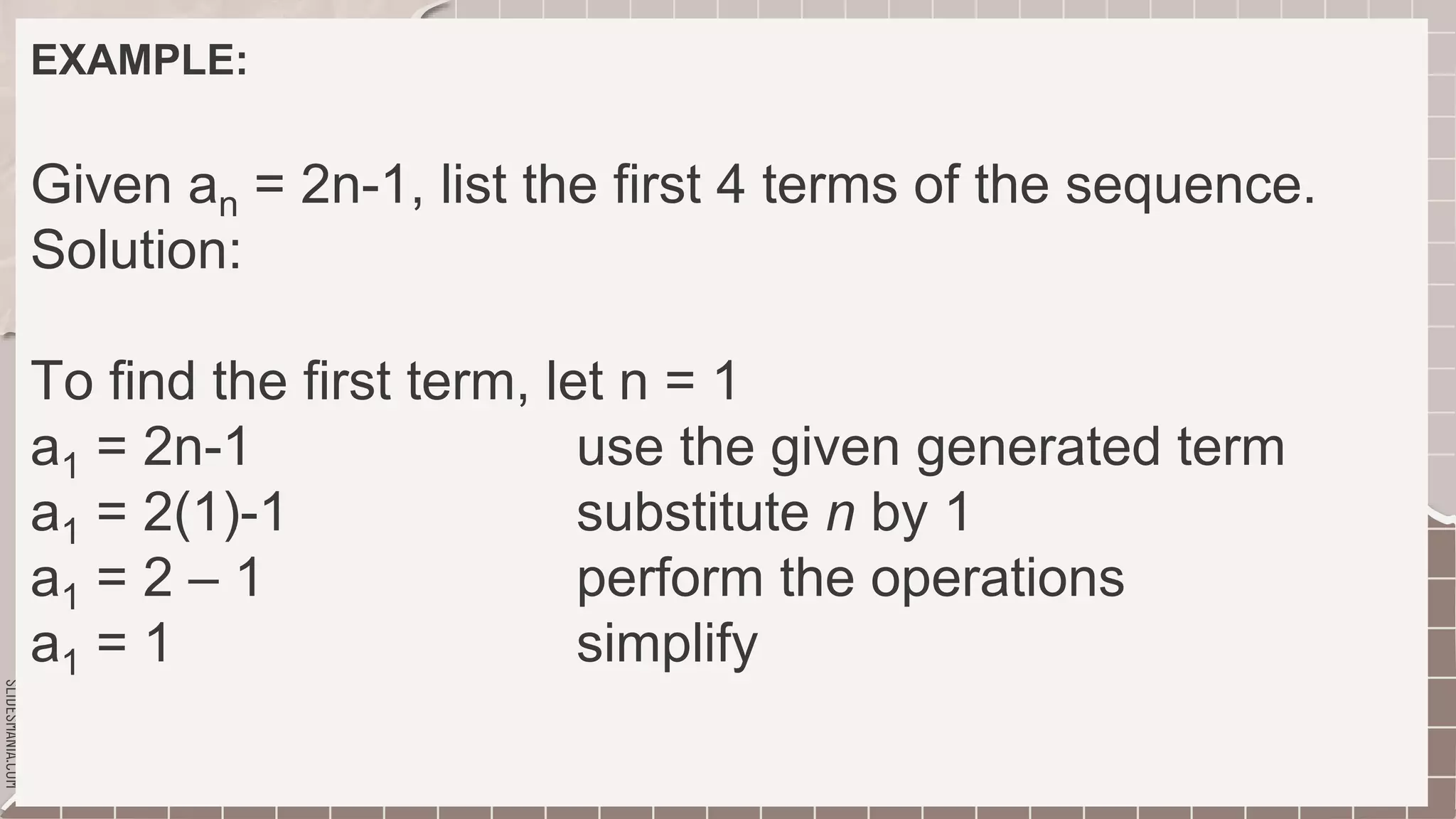 Lesson 2 - Identifying Few Terms of a Sequence.pptx