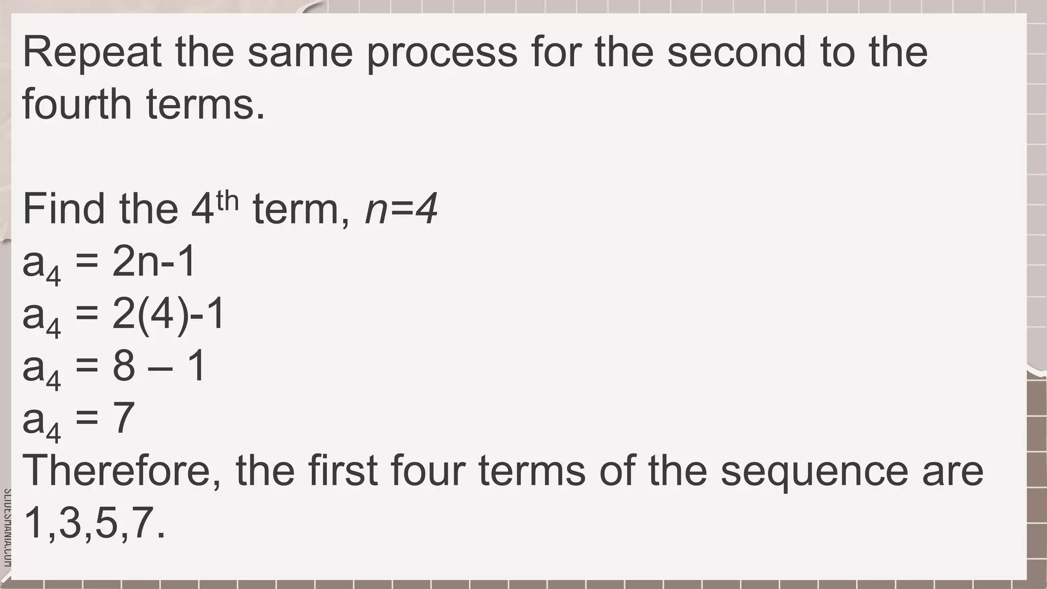 Lesson 2 - Identifying Few Terms of a Sequence.pptx
