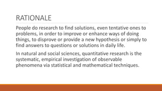 Lesson 2 importance of quant r | PPTX