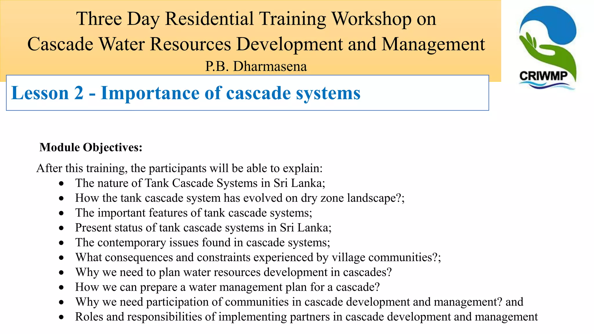 Lesson 2 importance of tank cascade systems | PDF