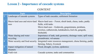 Lesson 2 importance of tank cascade systems | PPT