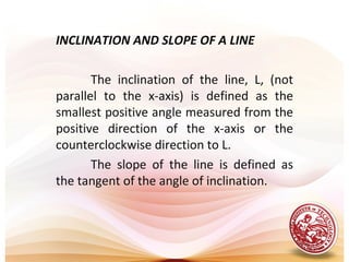 Lesson 2 inclination and slope of a line | PPT