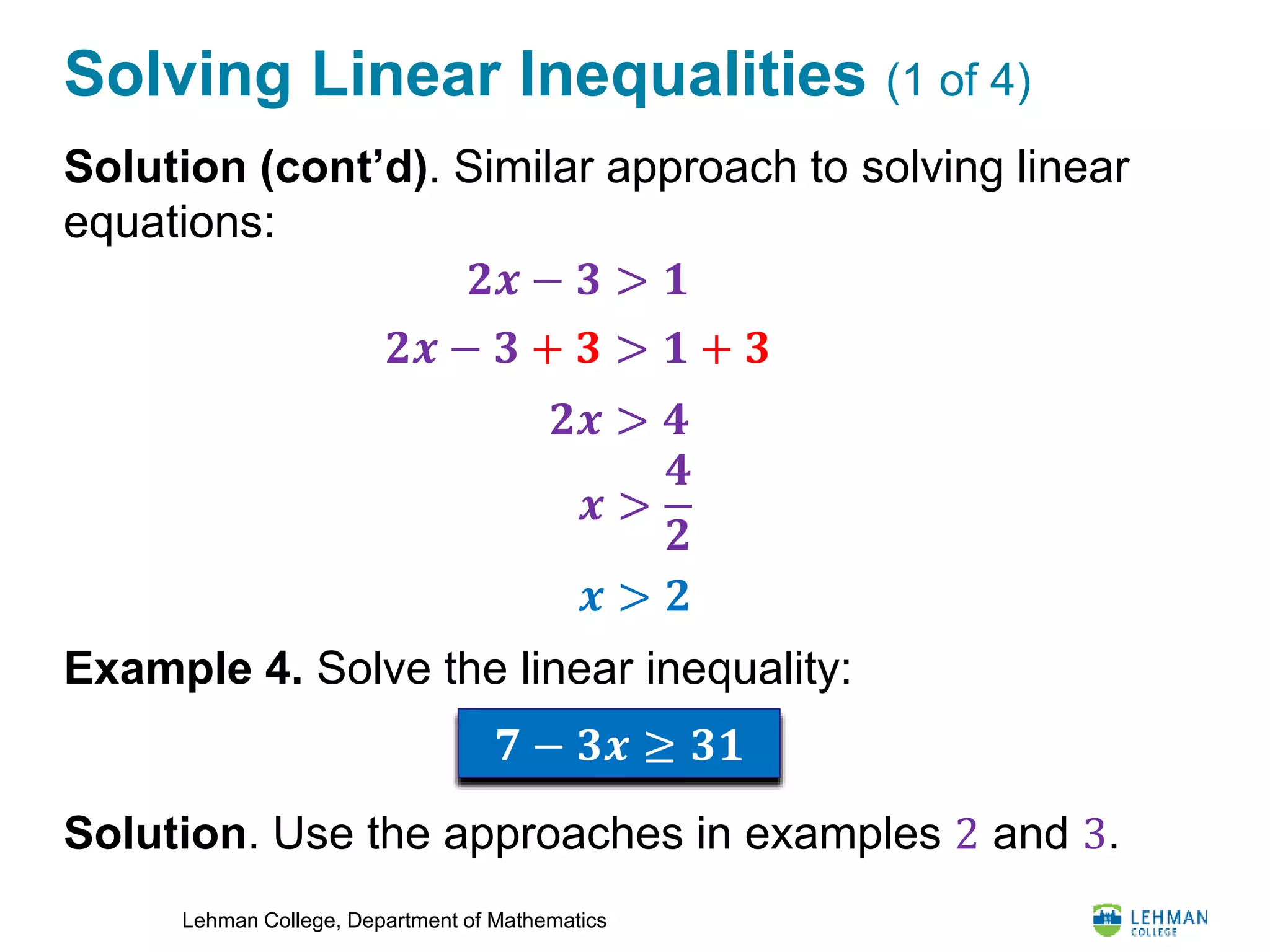 Lesson 2: Inequalities | PPTX