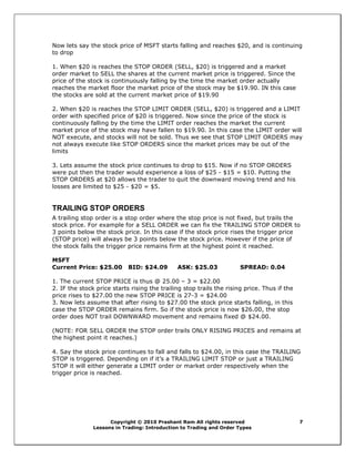 Introduction To Trading And Order Types | PDF