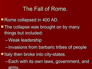 Lesson 2 Italian History | PPT