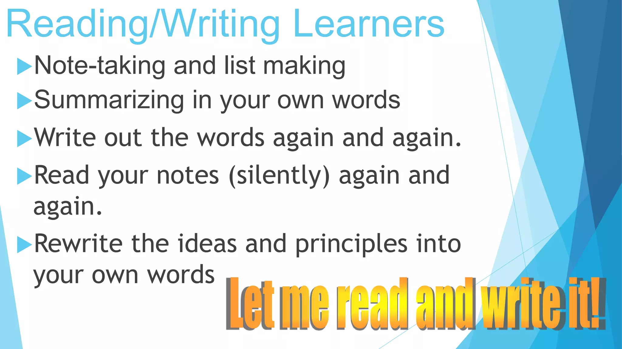 Lesson 2 Learning Styles | PPT