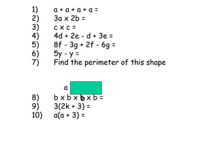 Lesson 2 like terms | PPT