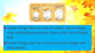 Lesson 2 materials that float or sink | PPTX | Geology | Science