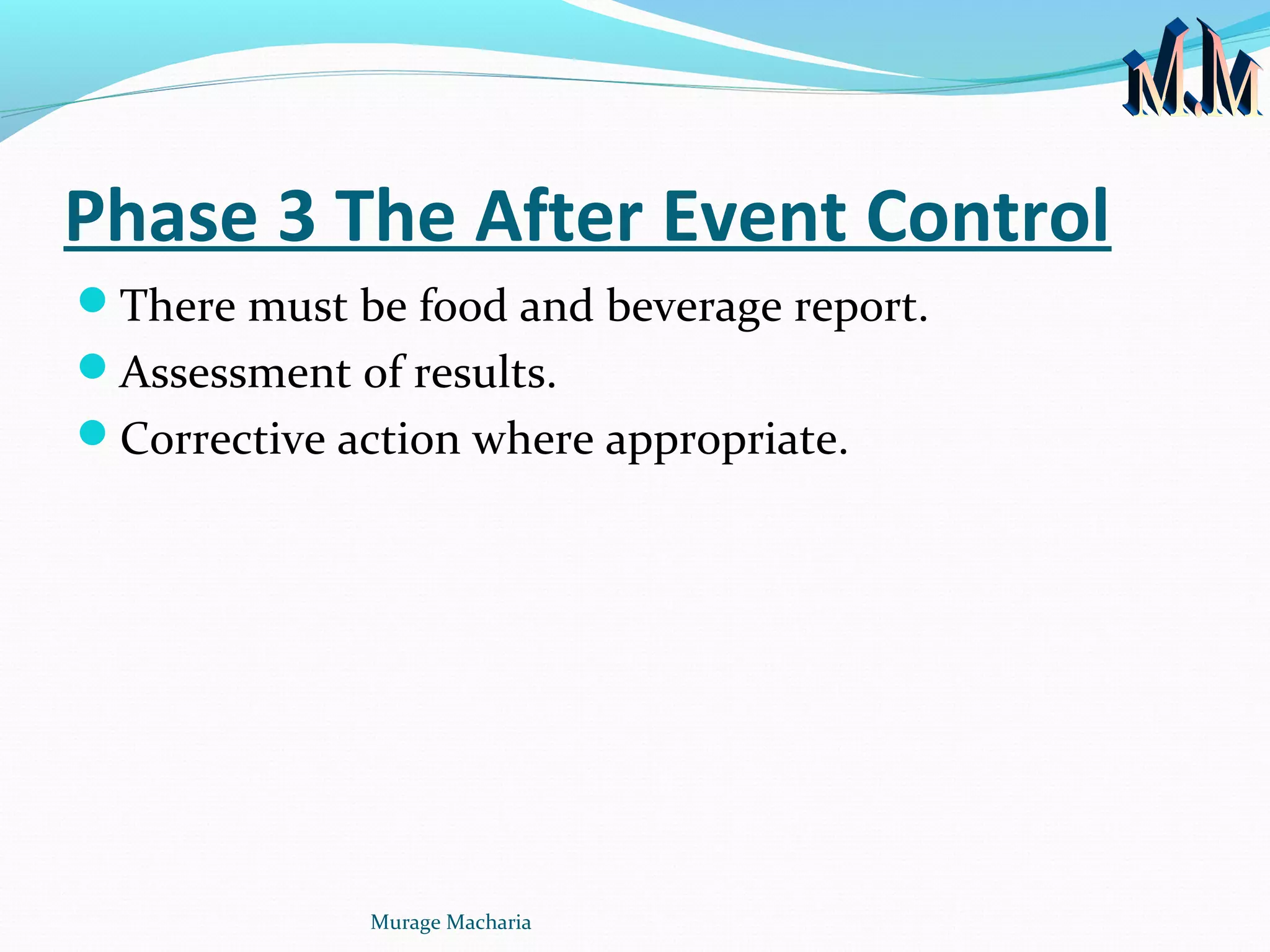 Methodology of F&B Control | PPT