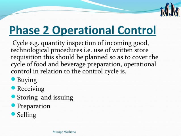 Methodology of F&B Control | PPT