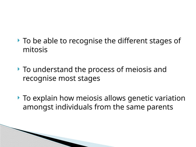 Mitosis and meiosis revision and recap session | PPT