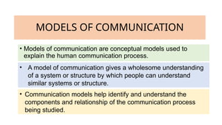 lesson 2- MODELS OF COMMUNICATION.pptx Modules | PPTX