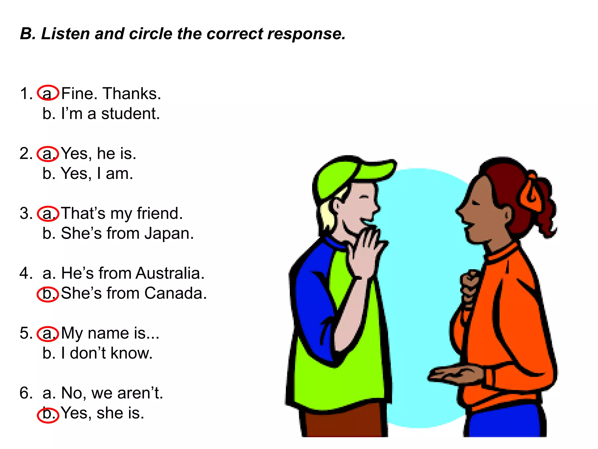 Lesson 2 nice to meet you | PDF