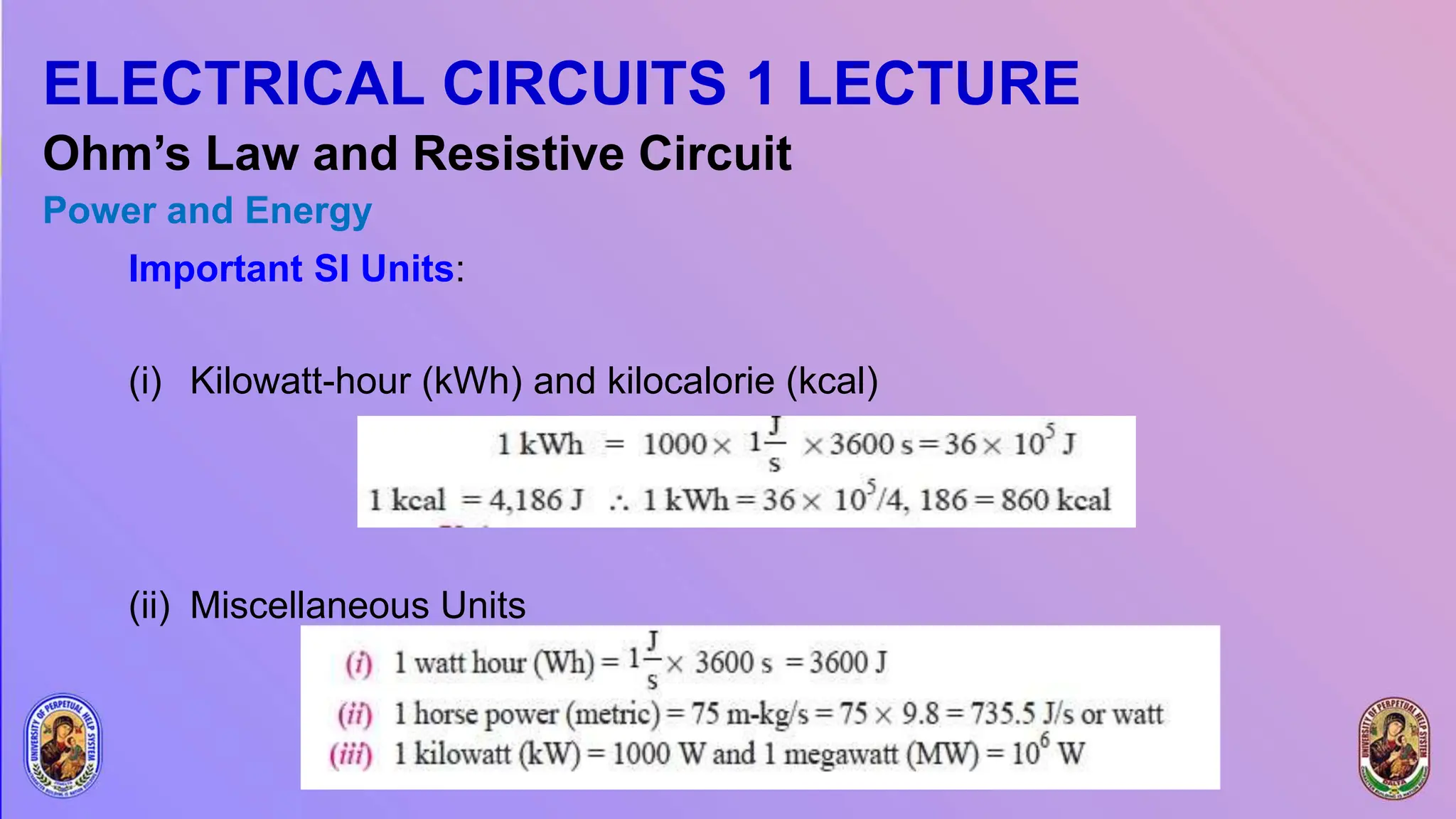 Lesson 2 - Ohm's Law and Resisitive Circuits 2.pptx