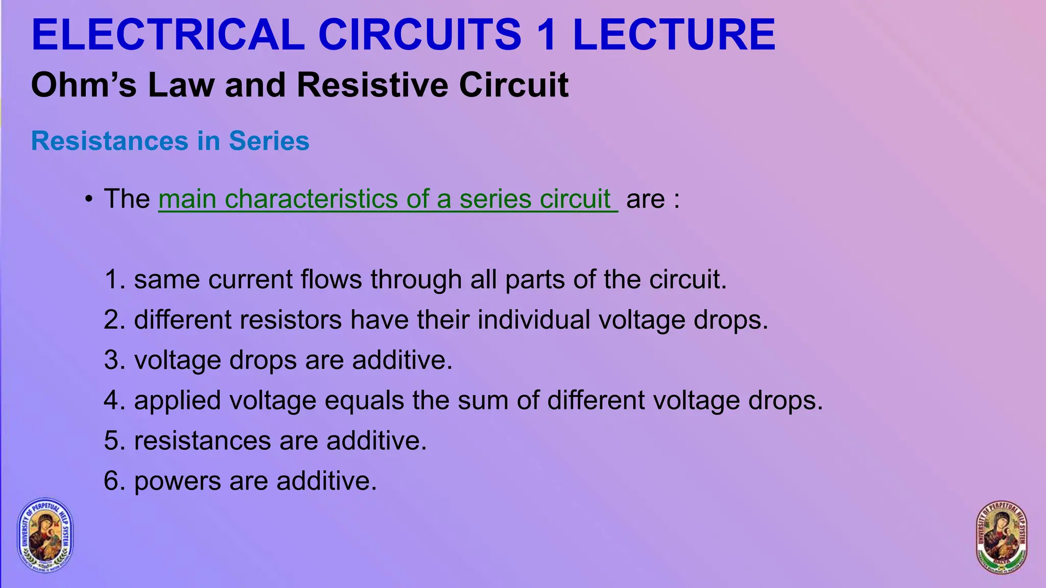 Lesson 2 - Ohm's Law and Resisitive Circuits 2.pptx