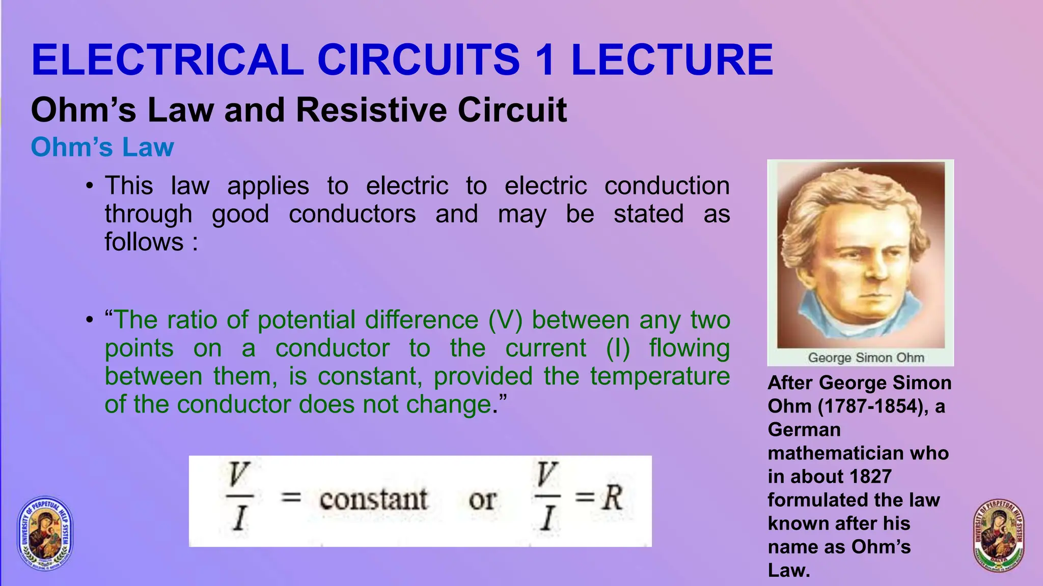 Lesson 2 - Ohm's Law and Resisitive Circuits 2.pptx