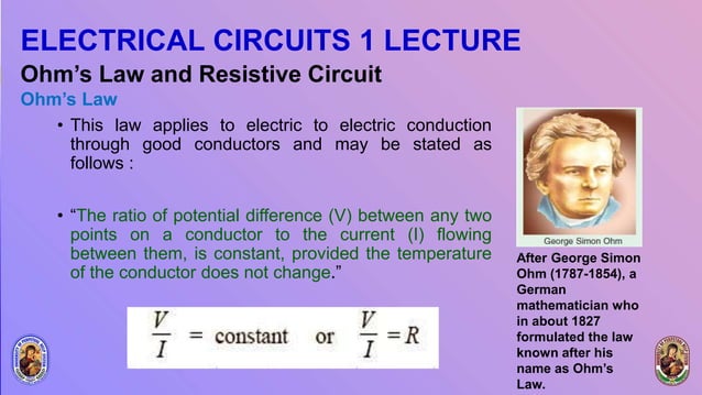 Lesson 2 - Ohm's Law and Resisitive Circuits 2.pptx