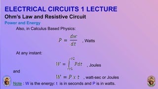 Lesson 2 - Ohm's Law and Resisitive Circuits 2.pptx