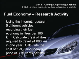 Operating a Vehicle | PPT