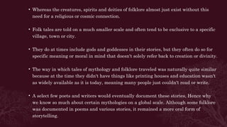 OVERVIEW - Mythology and Folklore - LESSON 2 | PPTX