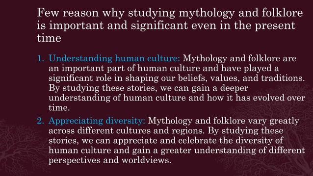 OVERVIEW - Mythology and Folklore - LESSON 2 | PPTX