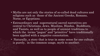 OVERVIEW - Mythology and Folklore - LESSON 2 | PPTX