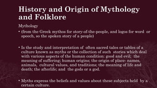 OVERVIEW - Mythology and Folklore - LESSON 2 | PPTX