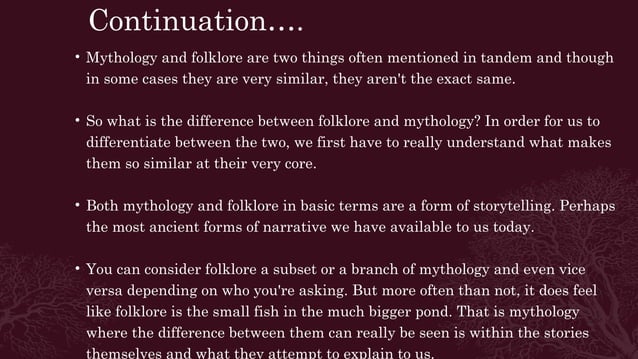 OVERVIEW - Mythology and Folklore - LESSON 2 | PPTX
