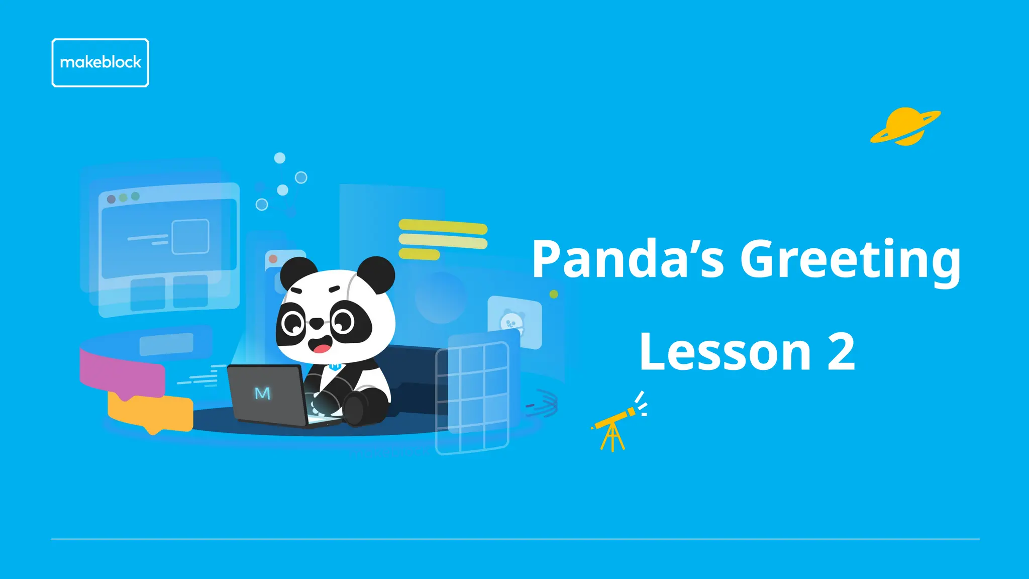 mBlock - Lesson 2 : Panda's_Greeting PPT. | PPTX