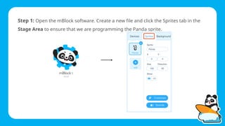 mBlock - Lesson 2 : Panda's_Greeting PPT. | PPTX