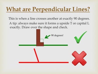 Perpendicular Lines For Kids