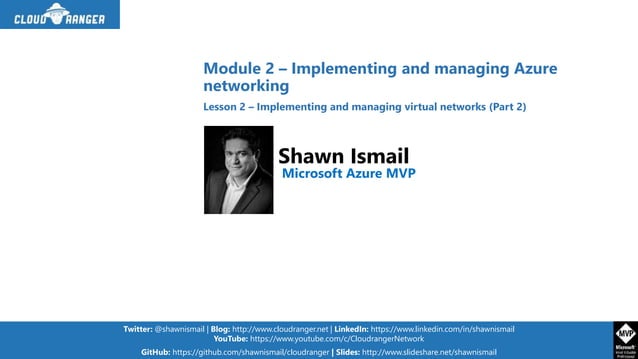 Lesson 2 Part 2 Implementing And Managing Virtual Networks With Azure Powershell And Cli Ppt